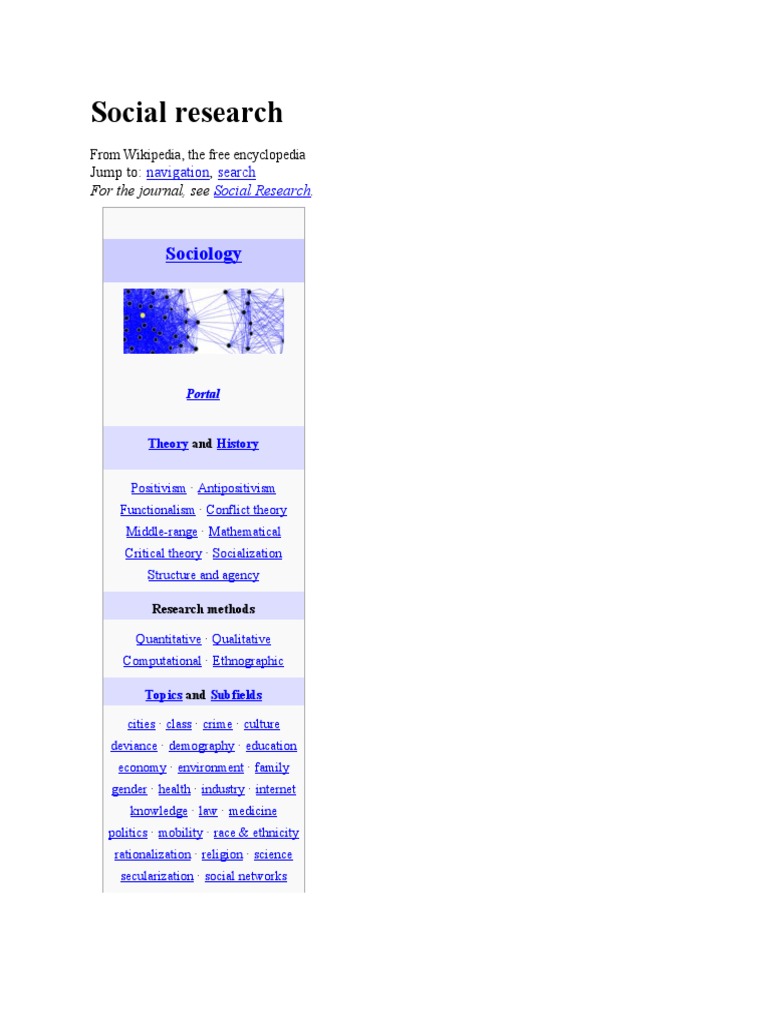 Social Research Pdf Social Research Positivism