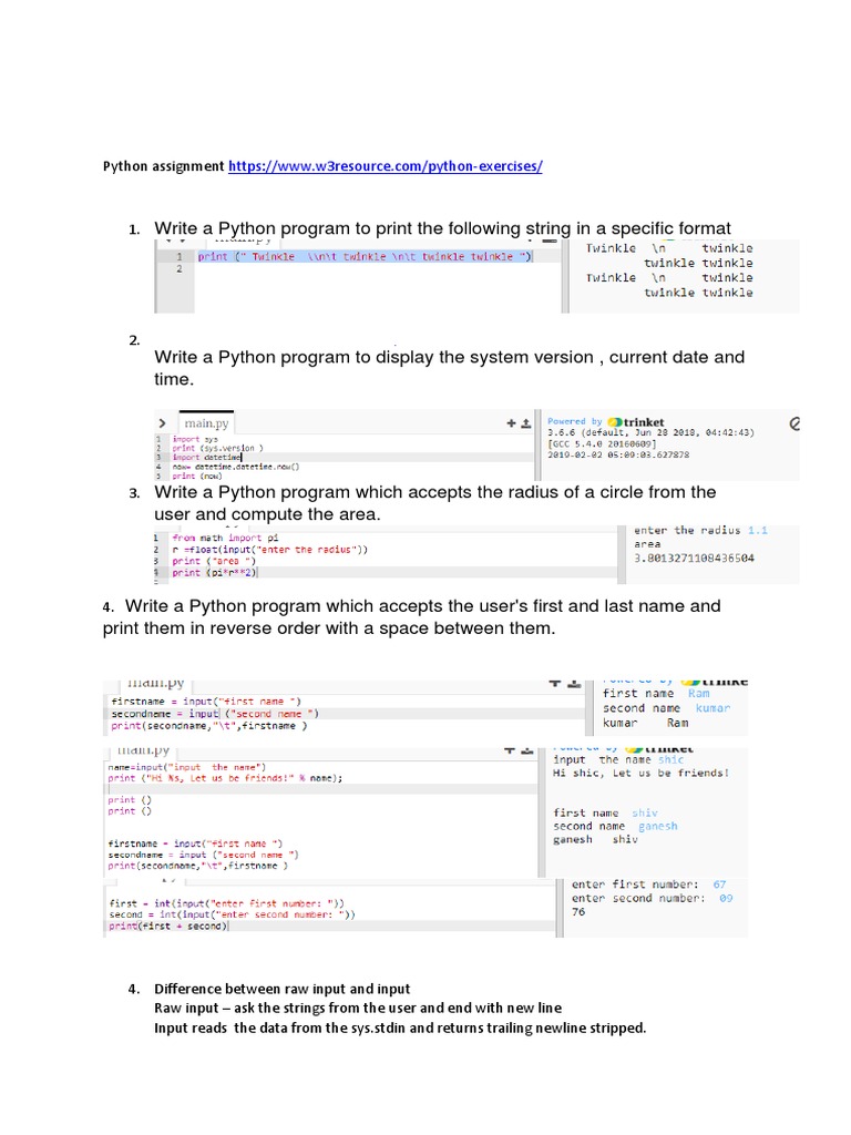 Python Assignment | PDF | String (Computer Science) | Python (Programming Language)