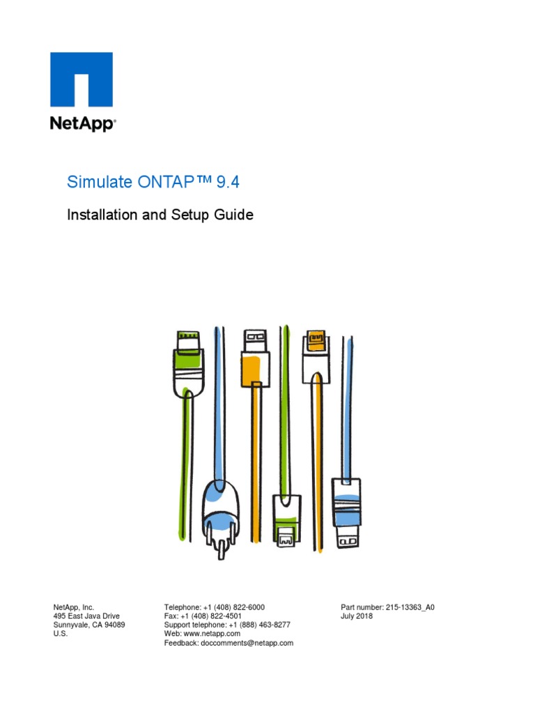 Simulate ONTAP v9.4 - Installation and Setup Guide - 2018 07 PDF | PDF ...