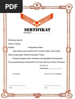Sertifikat Tku Ramu 8 | PDF