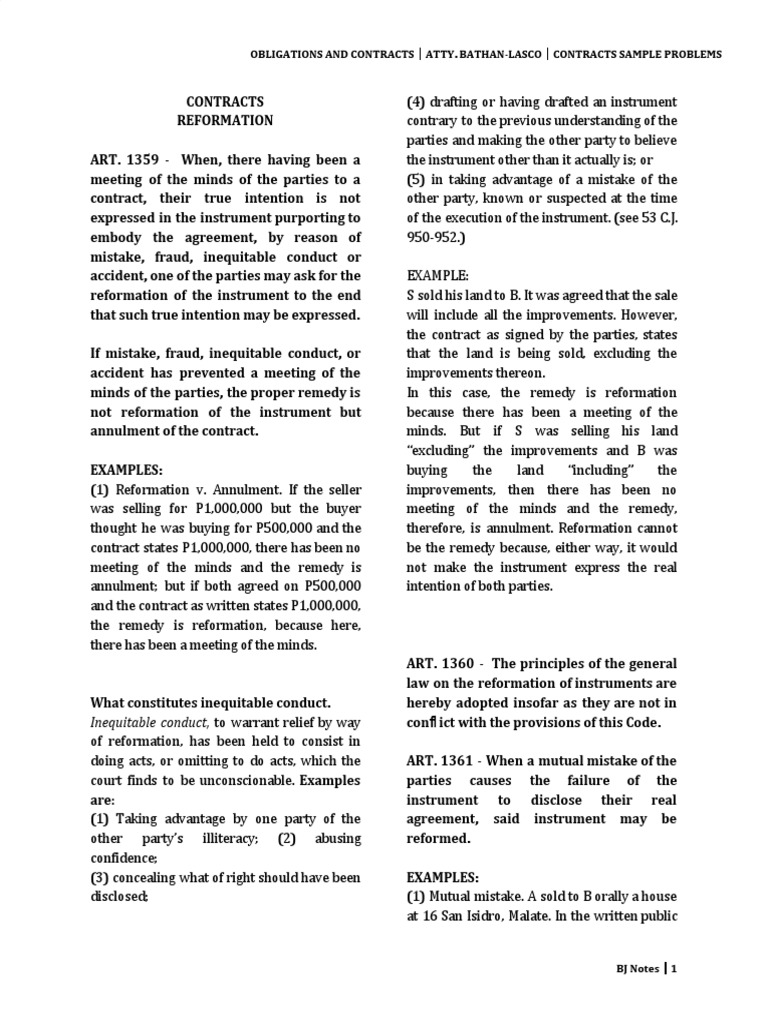 Oblicon Reformation of Instrument Sample Probs | PDF | Lease | Guarantee