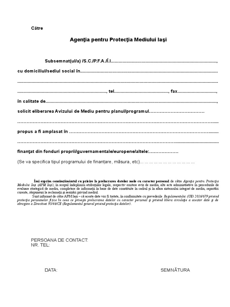 2.cerere Aviz MEDIU | PDF