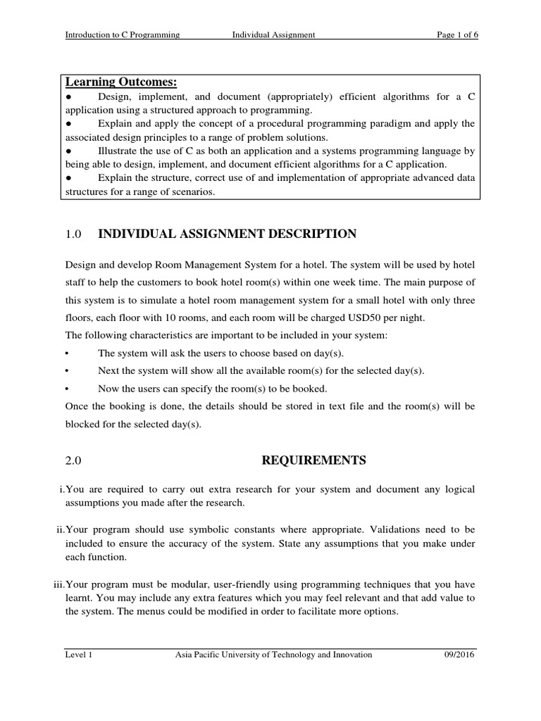 Ct018 Itcp Assignment Pdf C Programming Language Computer