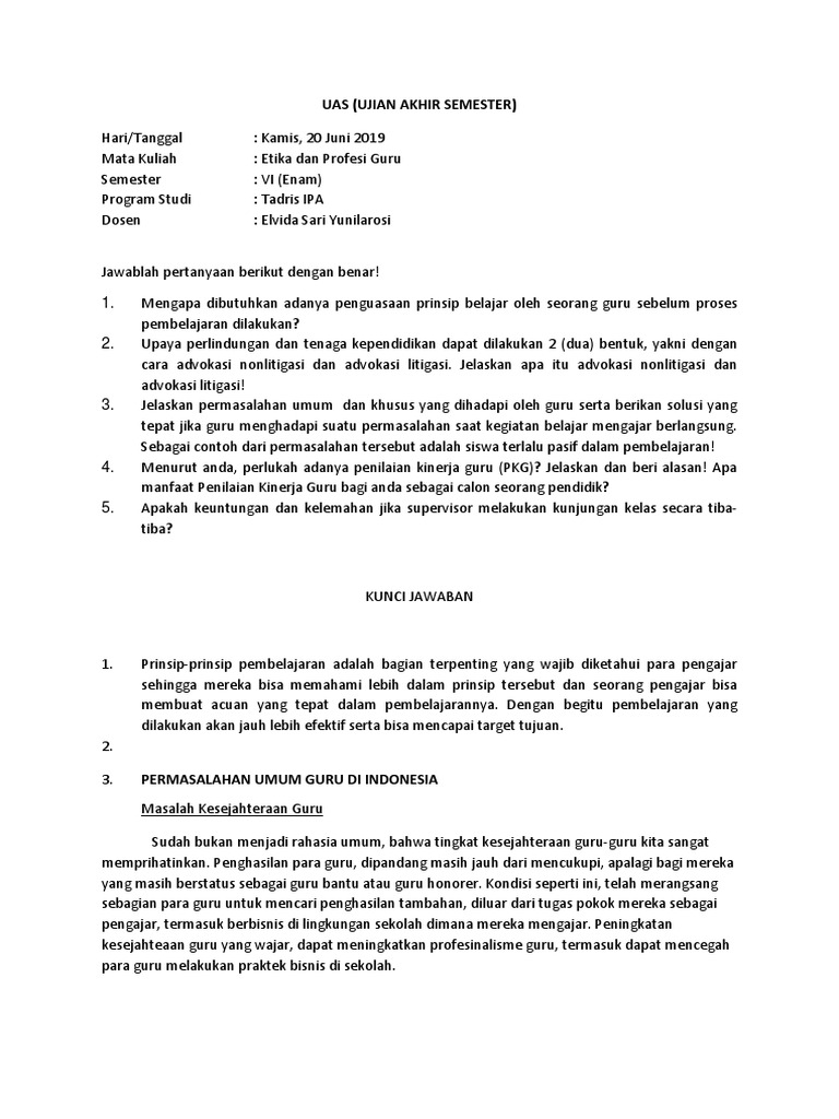 OPTIMASI PENILAIAN KINERJA GURU | PDF