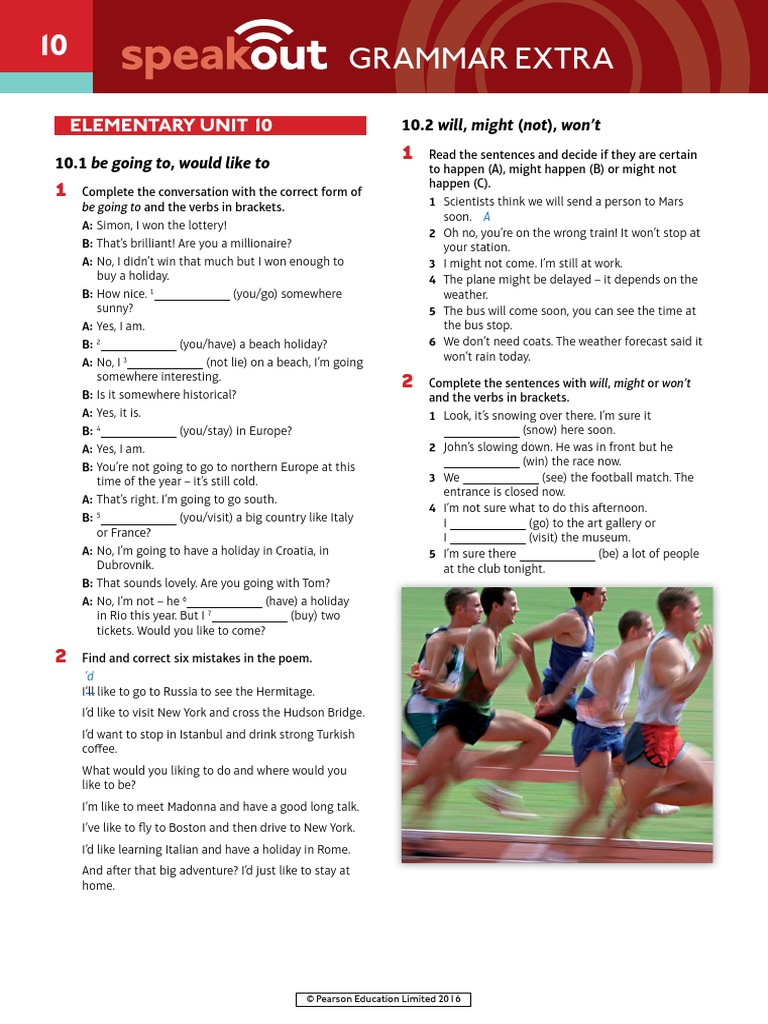 Speakout Grammar Extra Elementary Unit 10 PDF | PDF