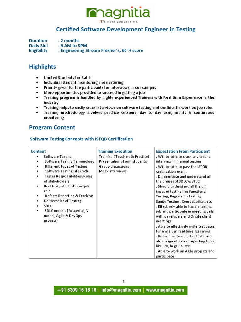 Sdet PDF | PDF | Software Testing | Computer Programming