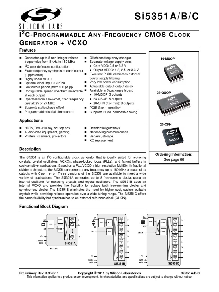 Si 5351 | PDF | Electrical Circuits | Telecommunications Engineering