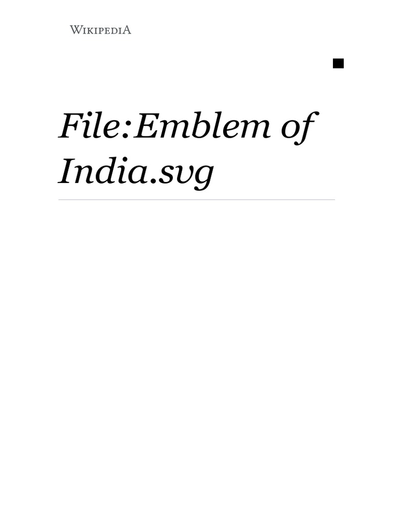 File-Emblem of India - SVG - Wikipedia | PDF | Politics Of India ...
