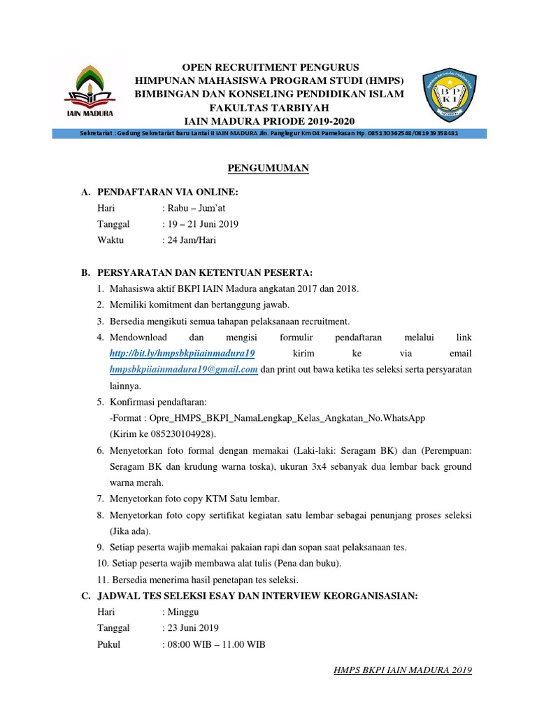 Open Recruitment | PDF