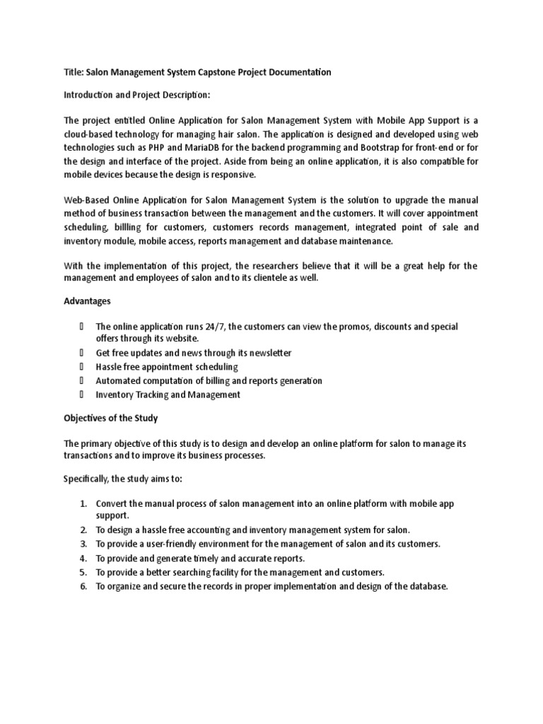 A Responsive Cloud-Based Salon Management System with Online ...