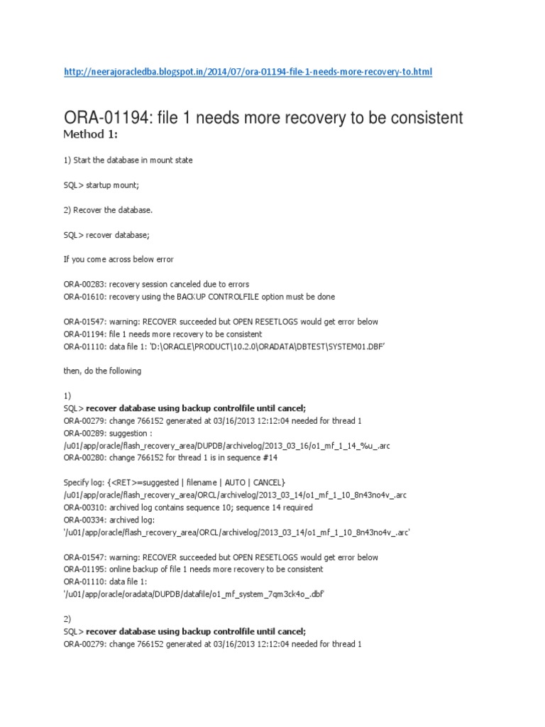 Database Recovery After Crash | PDF | Backup | Databases