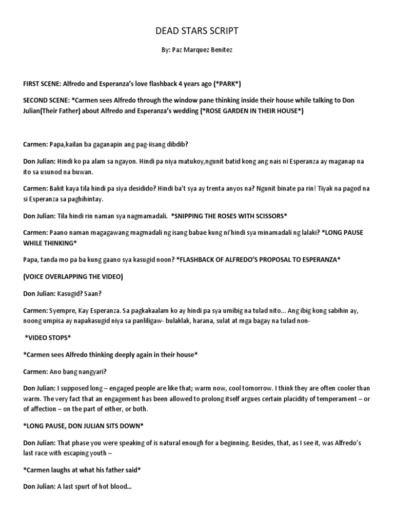 Dead Stars Script Tagalog | PDF