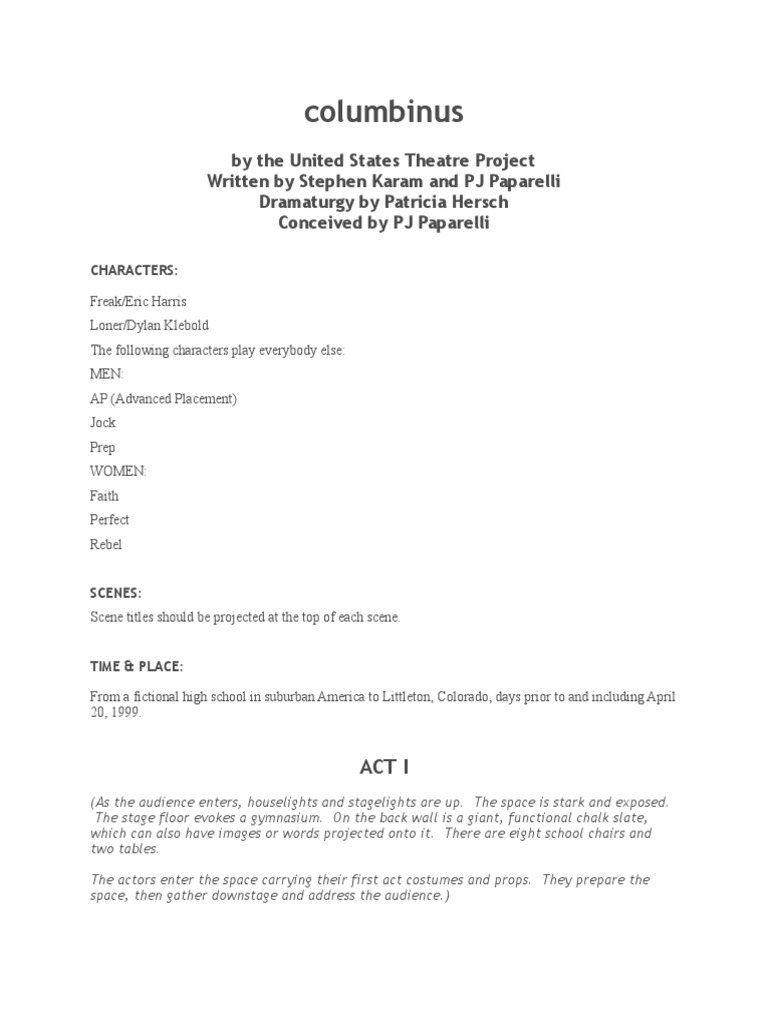 Columbinus PDF Full Show | PDF | Cain And Abel | Christianity