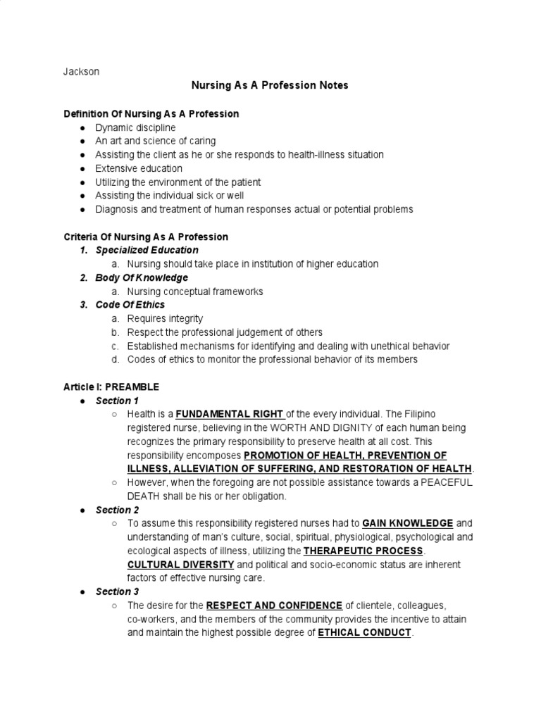 Nursing As A Profession | PDF | Nursing | Health Care