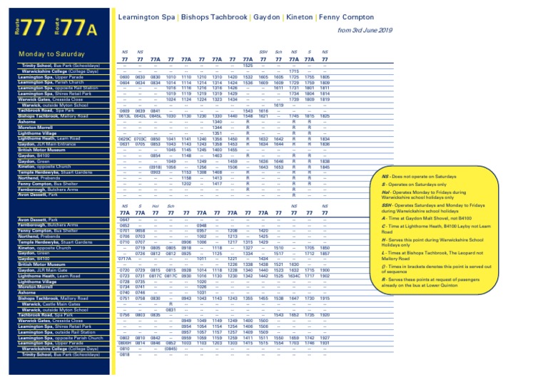 77 77A - Bus PDF | PDF | Leisure
