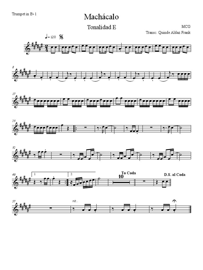 MACHÁCALO - E (F# Trompeta I) | PDF