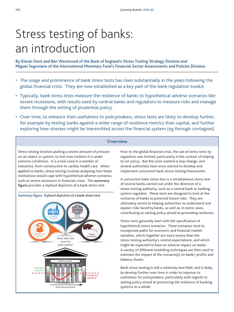 Bank Stress Testing Framework Overview | PDF | Stress Test (Financial ...