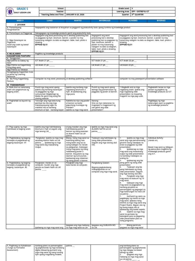 GRADE 5 Ict Week9 | PDF