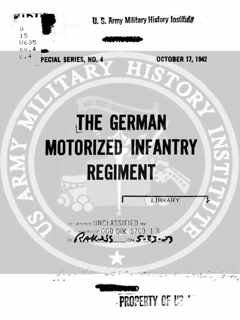 No.4 The German Motorized Regiment PDF | PDF | Reconnaissance | Company ...