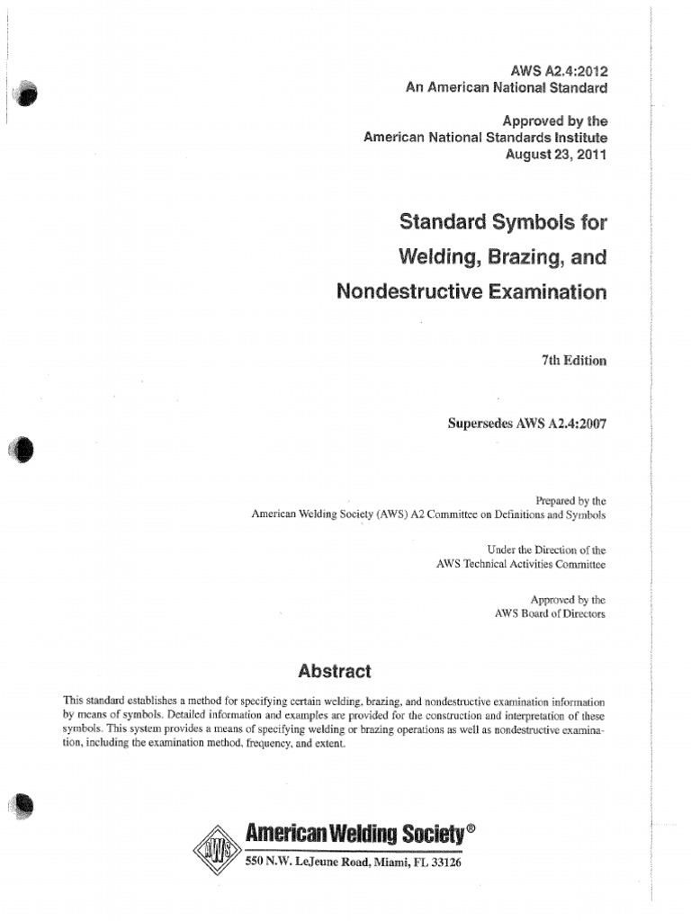 AWS A2.4 2012 Stud Welding | PDF