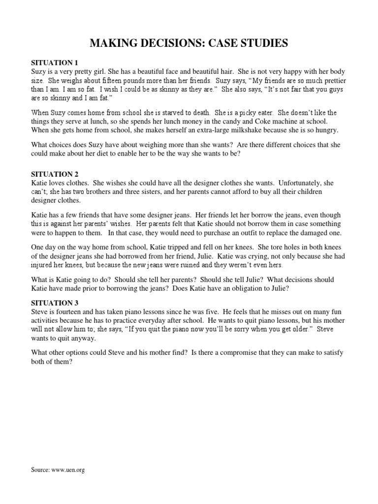 Activity Sheet Chapter 7 - Decision Making | PDF