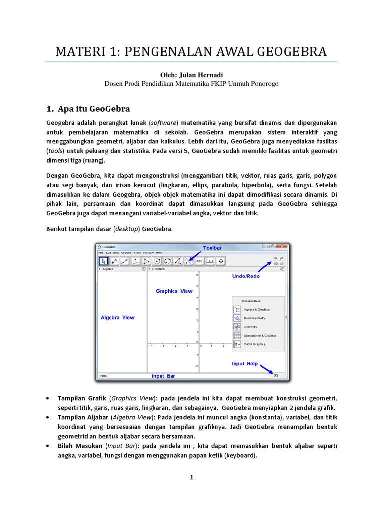 Pengenalan Awal Geogebra Pdf