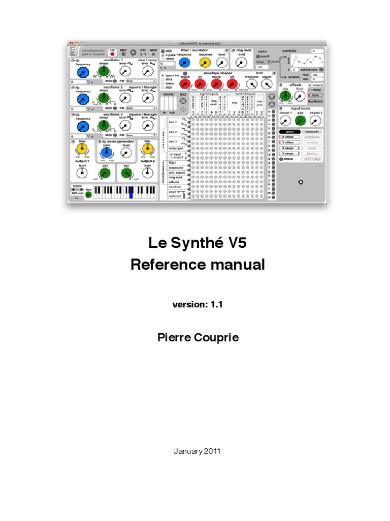 Le Synth Reference Manual | PDF | Synthesizer | Input/Output
