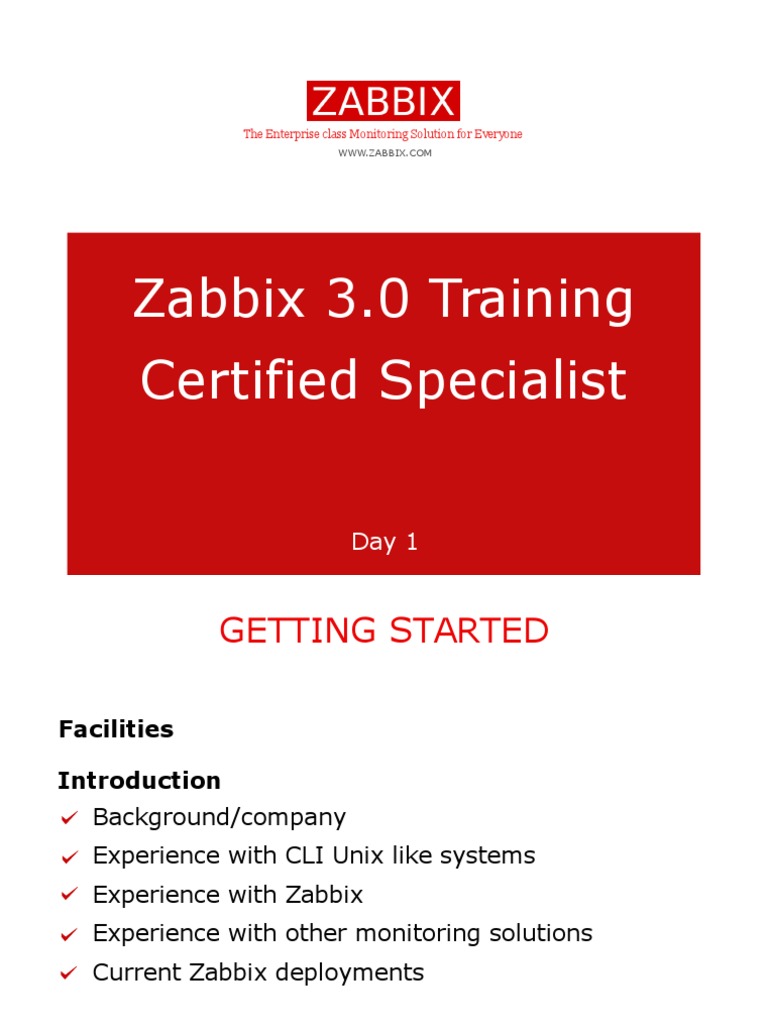 Zabbix 3 Training Day 1 | PDF | World Wide Web | Internet & Web