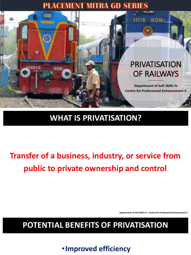 Privatisation of Railways Part2 PDF | PDF | Privatization | Rail Transport