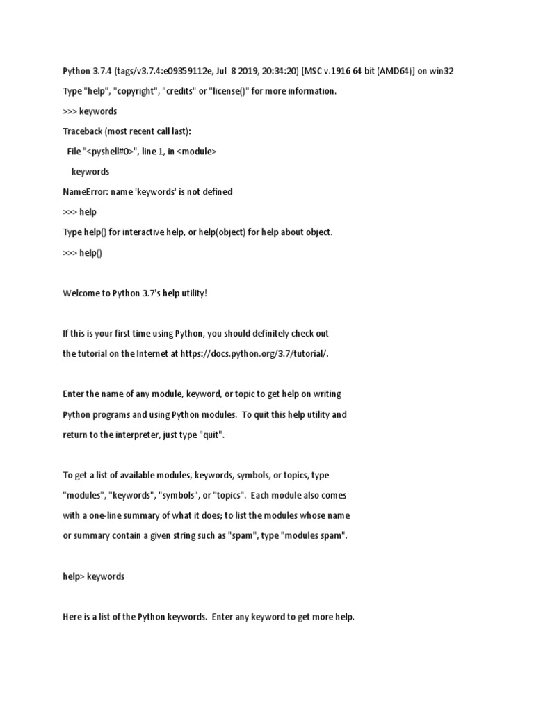 Standard Data Types in Python | PDF | Reserved Word | Python ...