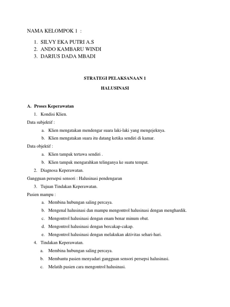 Naskah SP 1 Halusinasi & Isos | PDF