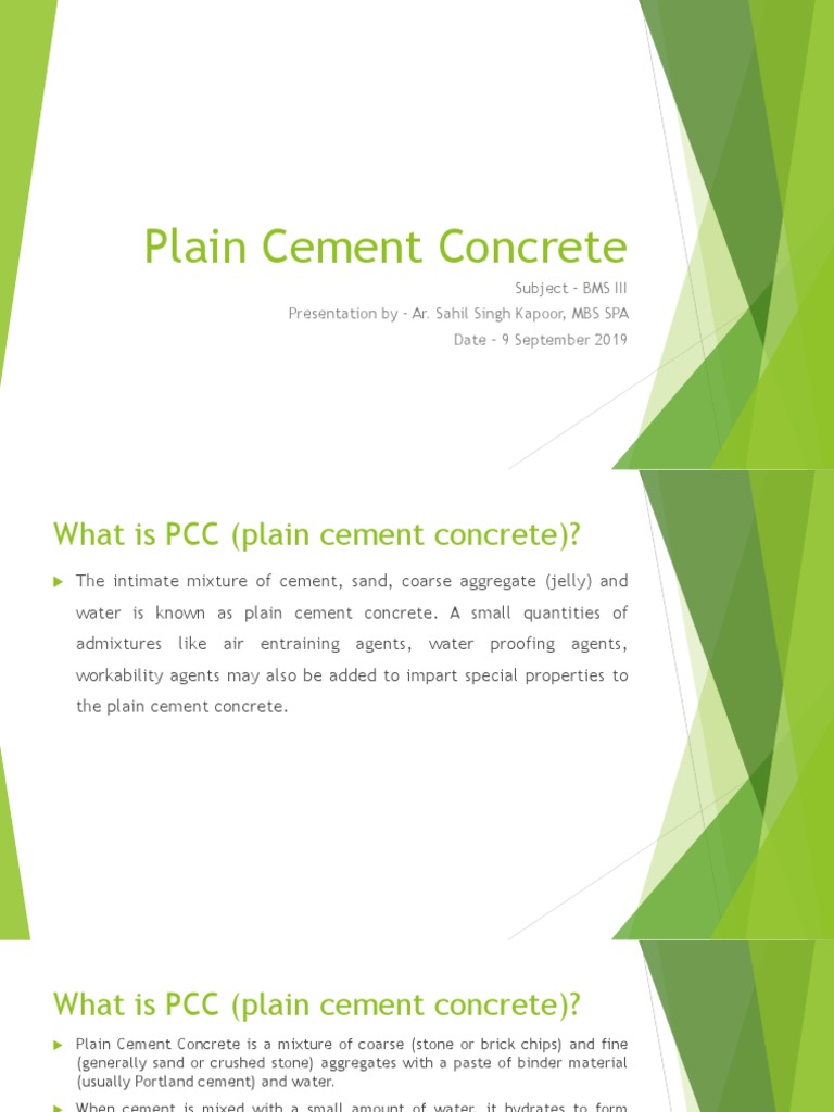 PCC and Technique Used | PDF | Strength Of Materials | Concrete