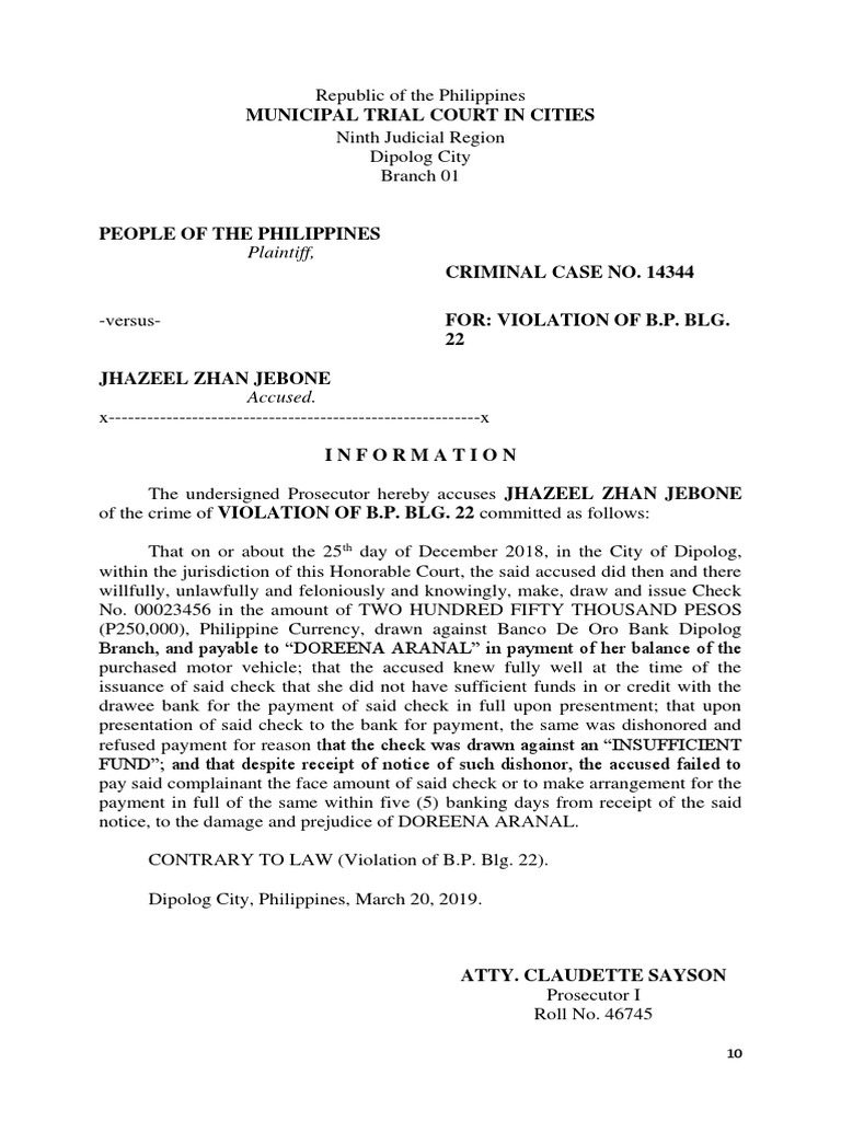 INFORMATION | PDF | Prosecutor | Criminal Law