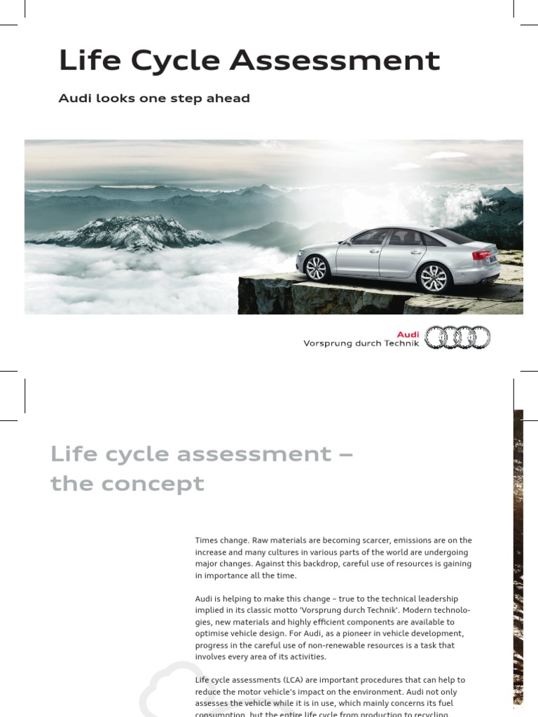 Audi A6 Life Cycle Assessment PDF | PDF | Life Cycle Assessment | Recycling