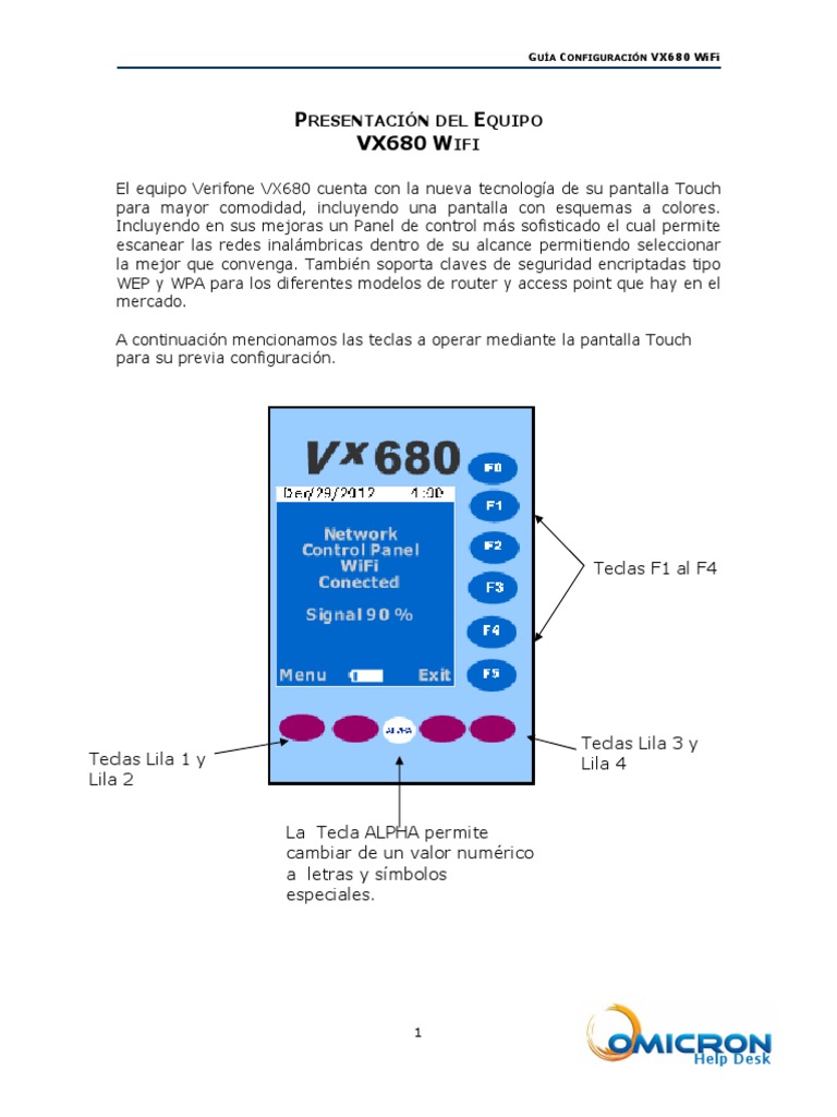 Presentación Del Equipo Vx680 Wifi | PDF | Wifi | Tecnología móvil