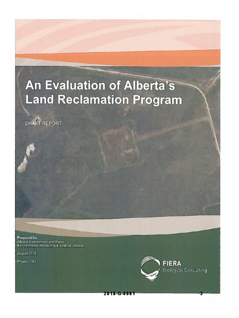 Draft Report: An Evaluation of Alberta's Land Reclamation Program | PDF ...