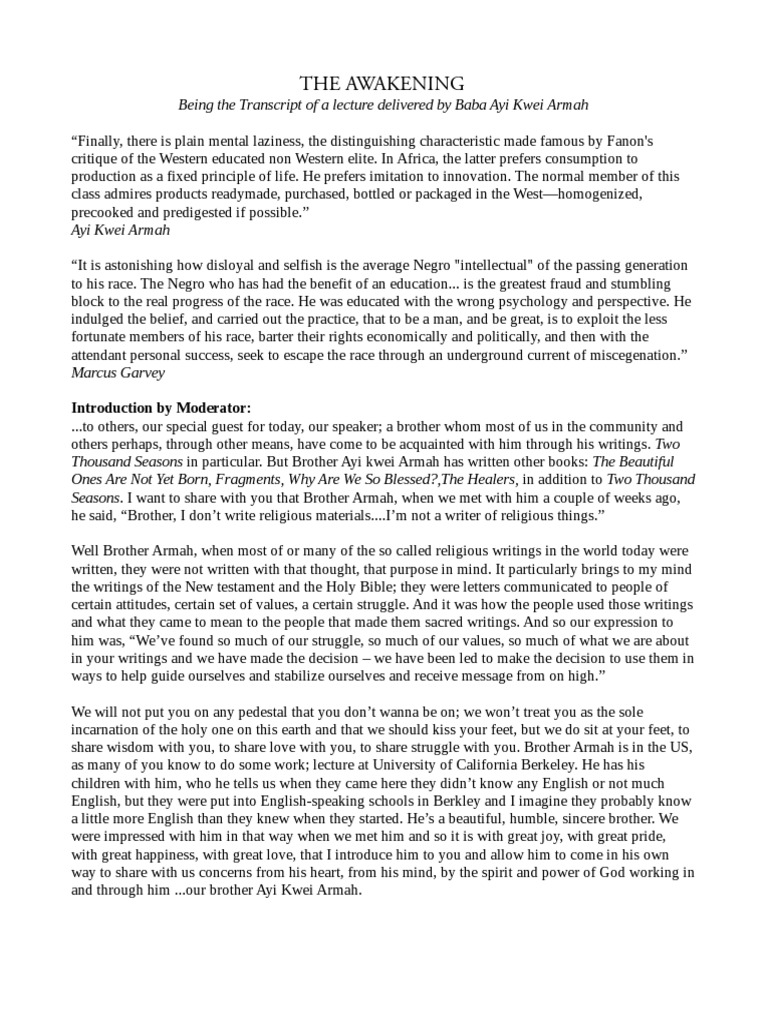 The Awakening | PDF | Mind | Soul