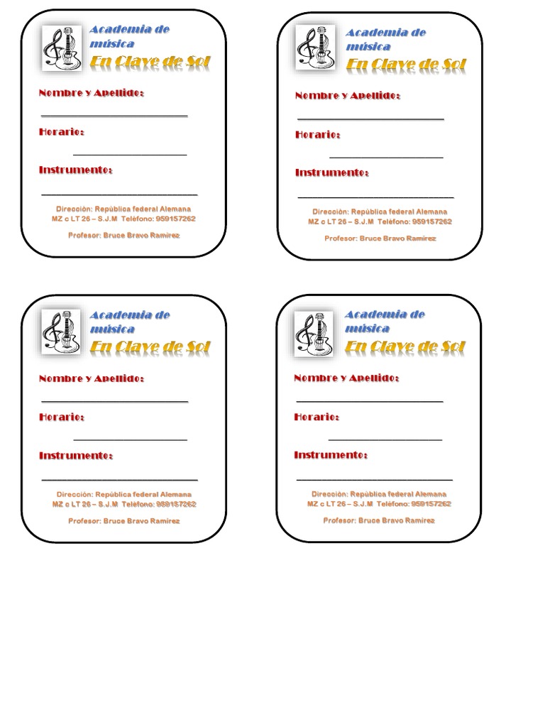Carnet Academia de Musica en Clave de Sol | PDF