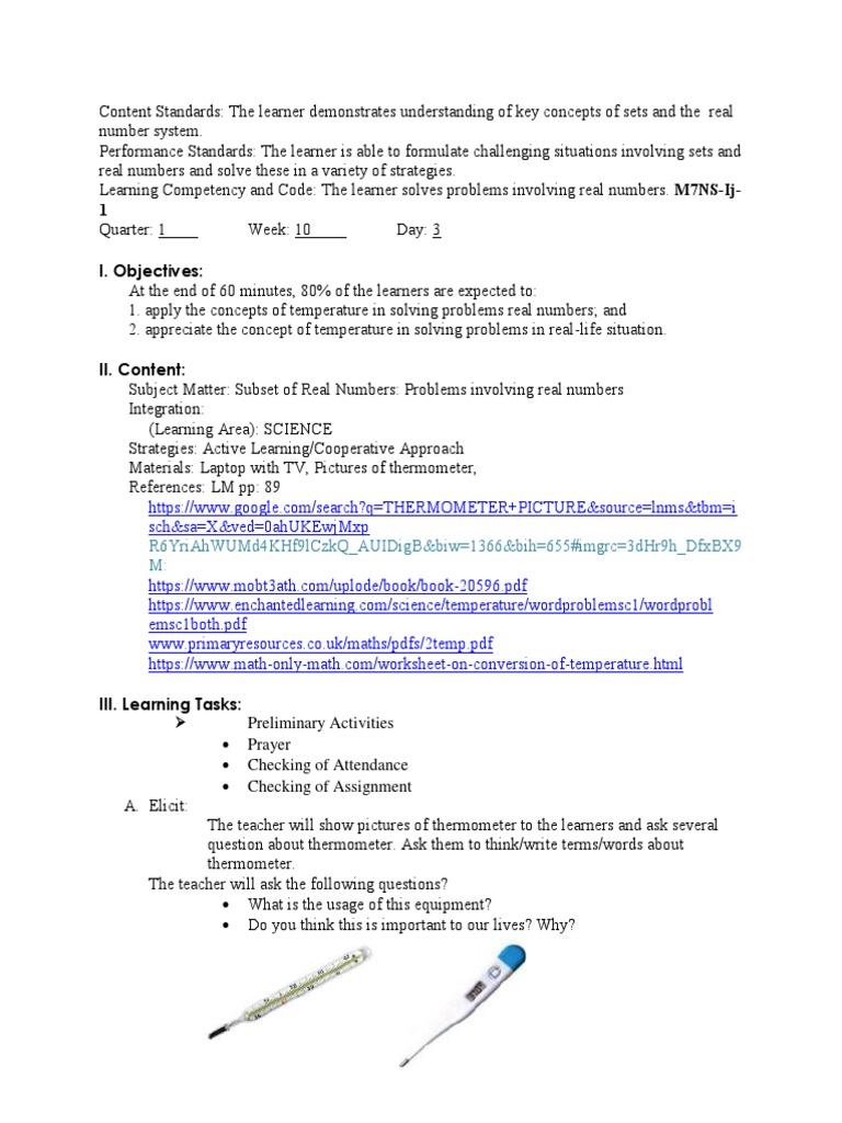 Temperature Problem Solving Strategies | PDF | Fahrenheit | Celsius