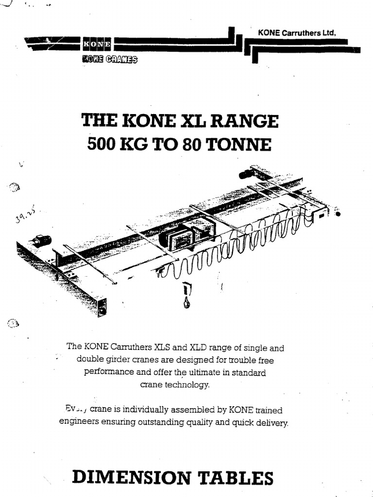 KONE Cranes Data | PDF
