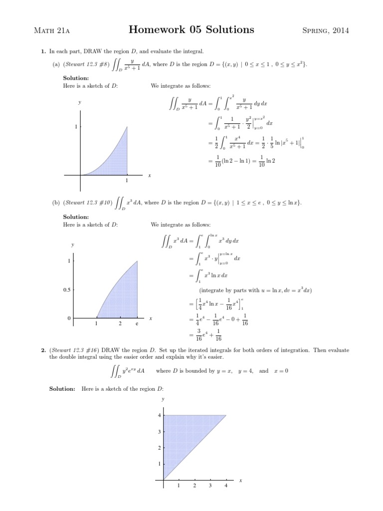 Homework05-Solutions S14 PDF | PDF | Area | Mathematical Concepts