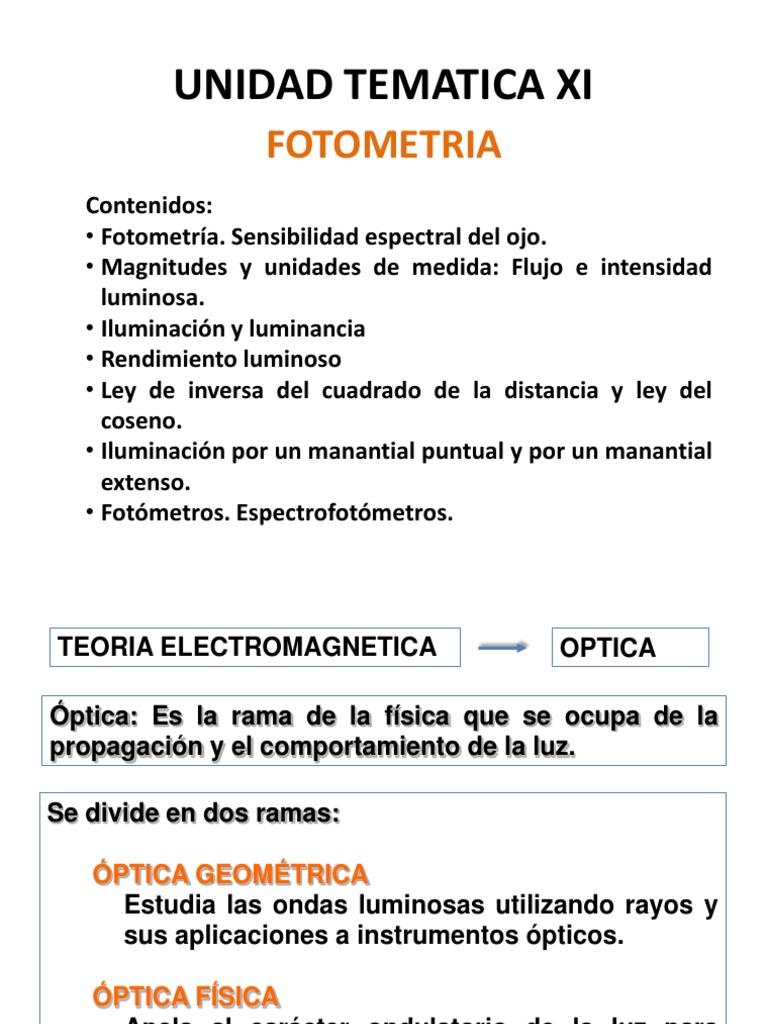 Introducción a la Fotometría en Óptica | PDF | Color | Ligero