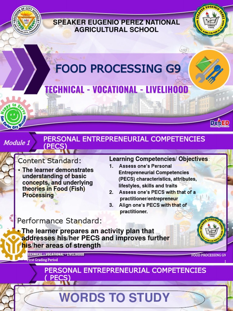 LESSON 1 - Personal Entrepreneurial Competencies (PECS) | PDF ...