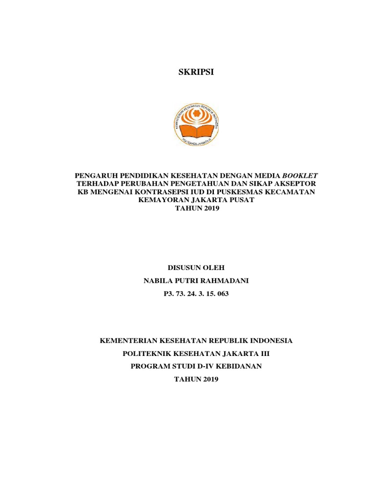 Pengaruh Booklet pada Pengetahuan KB IUD | PDF