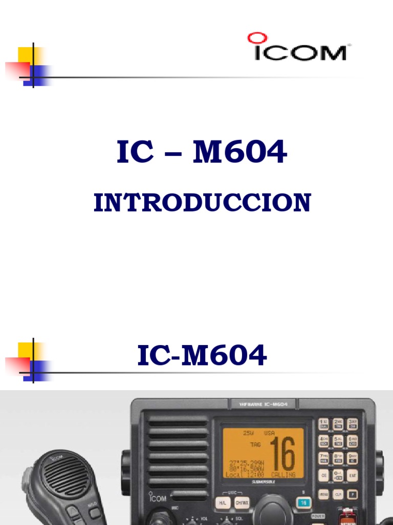 Presentación IC-M604 | PDF | Radiodifusión | Radio