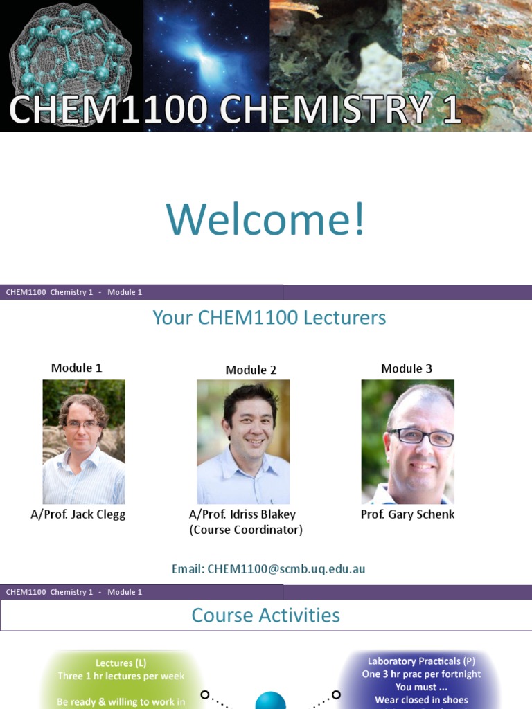 CHEM1100 Chemistry 1 Module Overview | PDF | Covalent Bond | Atomic Orbital