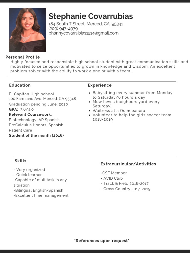 Resume - Stephanie Covarrubias 1 | PDF