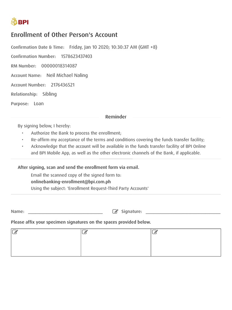 Enroll Recipient Form | PDF