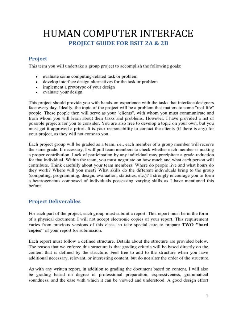 Parts of Paper For Hci | PDF | Usability | Prototype