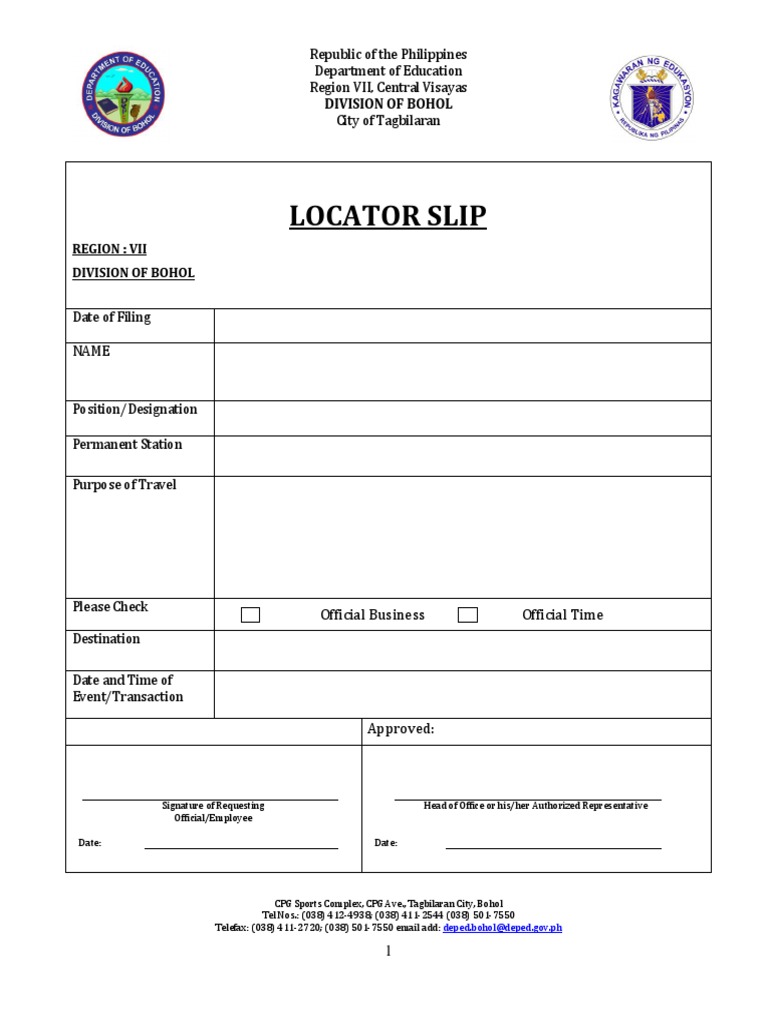 New LOCATOR SLIP | PDF | Government | Business